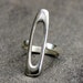 Sterling Silver Ring Modern Sterling Silver Ring Mod Metal