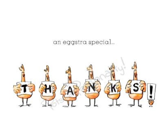 Items similar to Printable Card - Chicken Themed - Thank You on Etsy