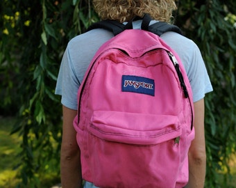 Vintage Bright Pink Jansport Backpack made in USA