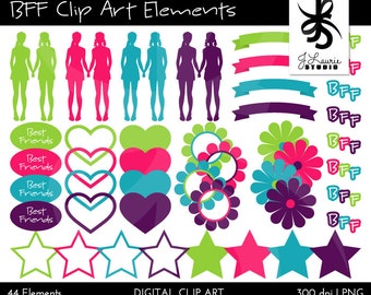 Digital Clipart-63 Colorful Digital Borders-Colorful