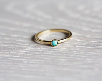 Gold turquoise ring | Etsy