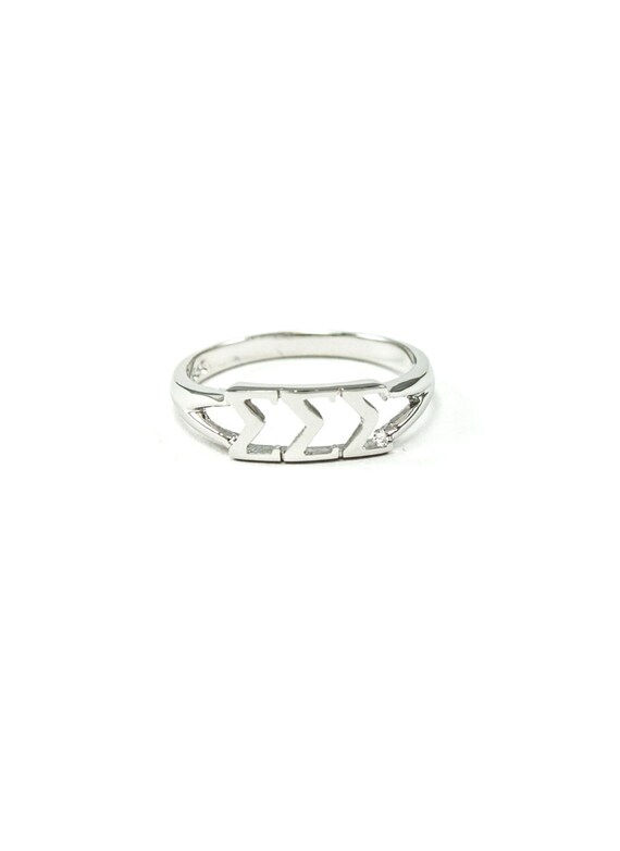 Sigma Sigma Sigma Sterling Silver Ring by CollegiateStandard