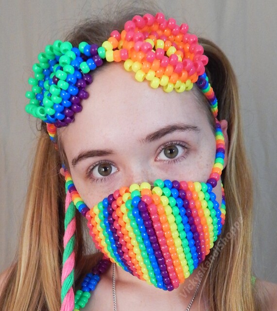 Rainbow Kandi Mask