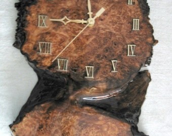 Burl clock | Etsy