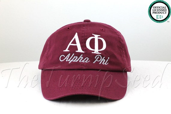 Alpha Phi Sorority Baseball Cap Custom Color Hat and