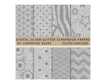 Popular items for silver glitter paper on Etsy