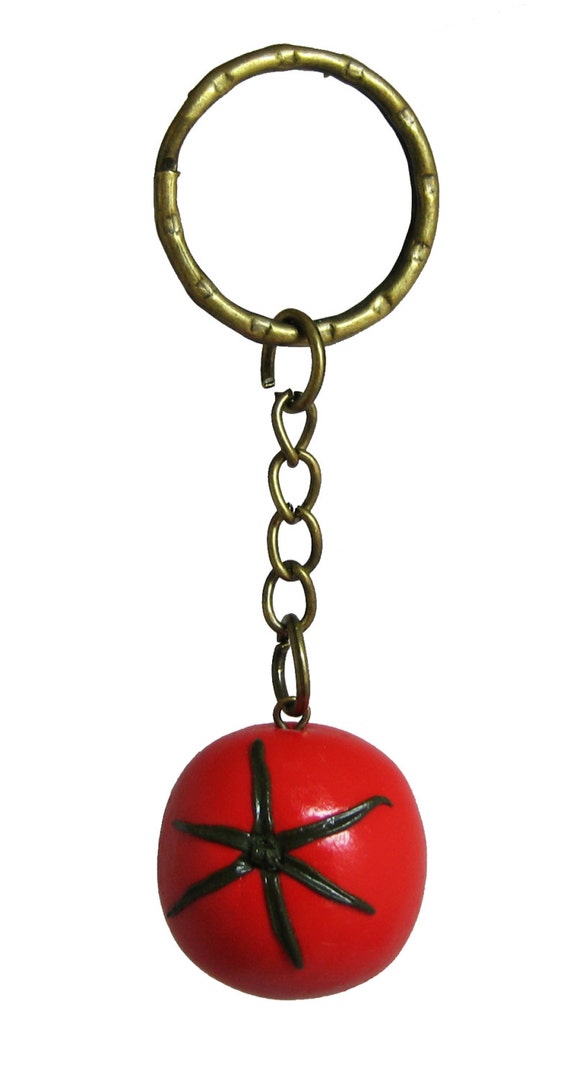 By the Shed Tomato Keyring Key Chain Red Fruit Keys by BytheShed
