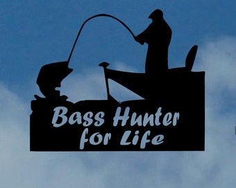 Fishing decal | Etsy