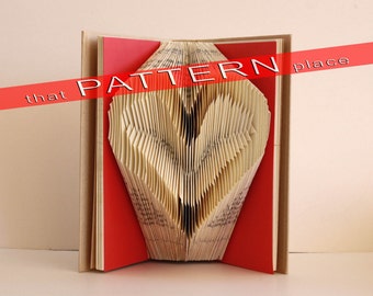 Book Folding Beginner II - Open Heart - Love! Fast! Easy! DIY Upcycle ...