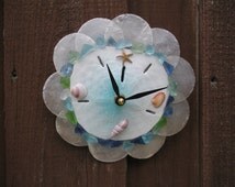 Popular items for sea glass clock on Etsy