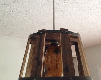 Whiskey barrel light | Etsy