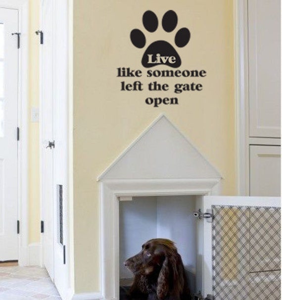 Items similar to Pet Wall Decal Home Decor Dog Lover Wall Art Kitchen ...