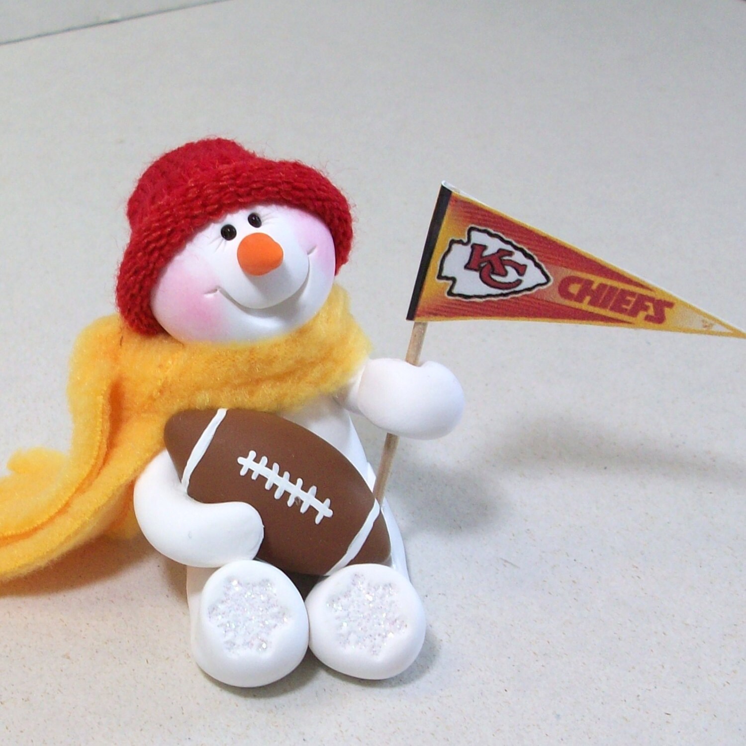 Kansas City Chiefs snowman ornament