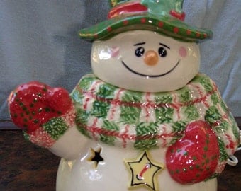 Ceramic snowman | Etsy