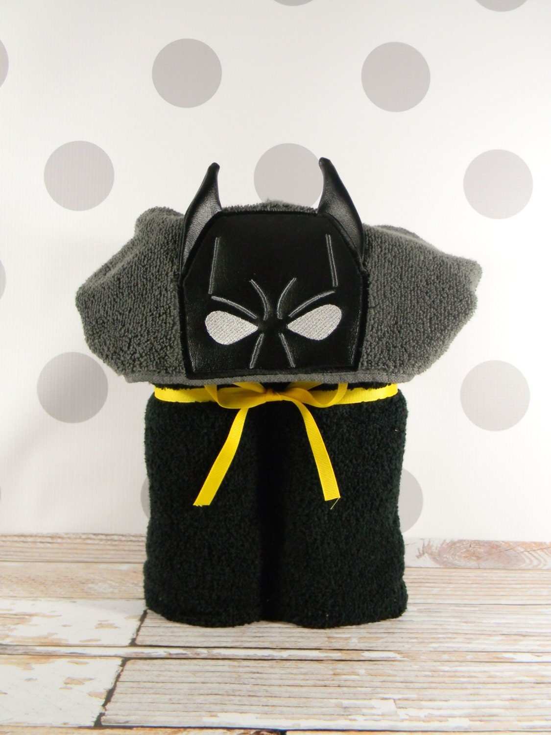 Kid's Hooded Towel Crime Fighting Bat Hero Hooded Towel
