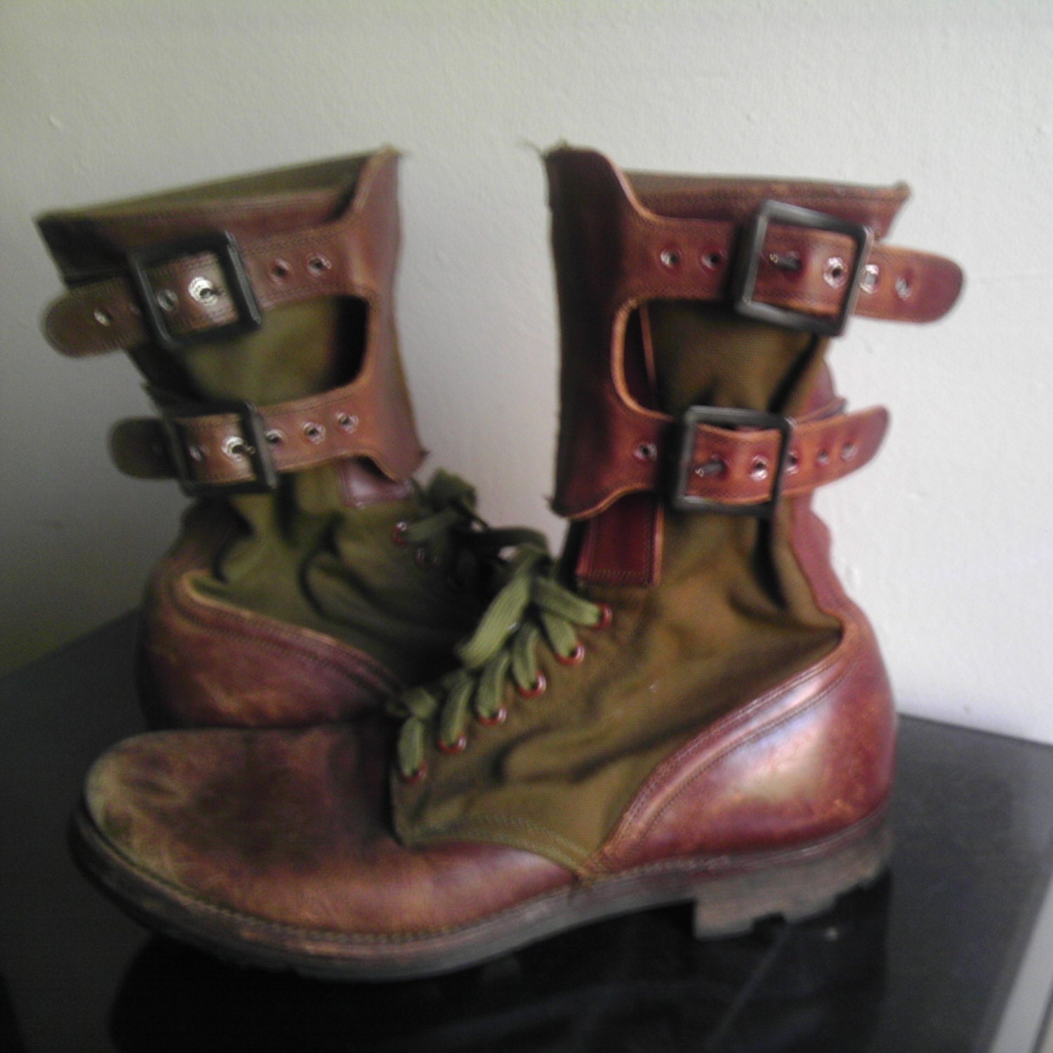WWII Vintage Okinawa Boots First Pattern Jungle Boots Viet Nam