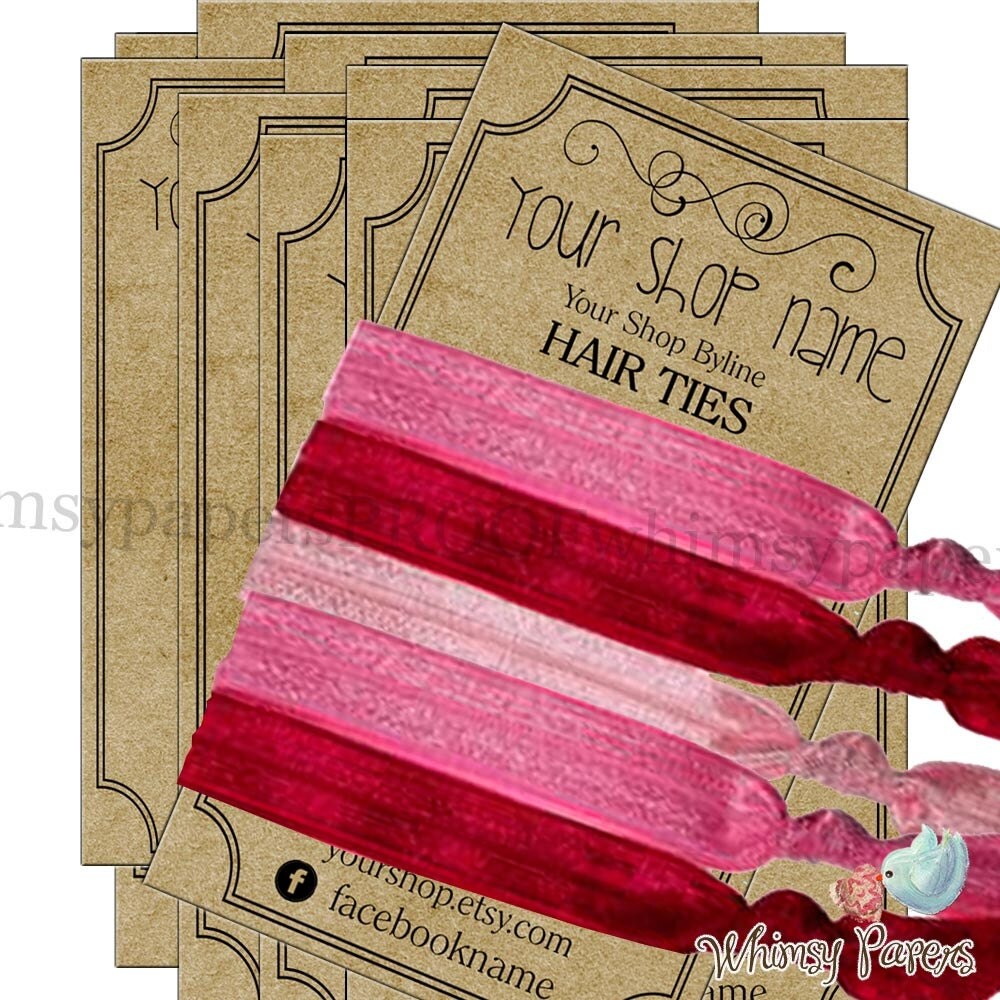 Hair Tie Display Cards 1000 or more free shipping