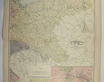 Old World Europe Map 1867 Johnson Map Europe Vintage Decor
