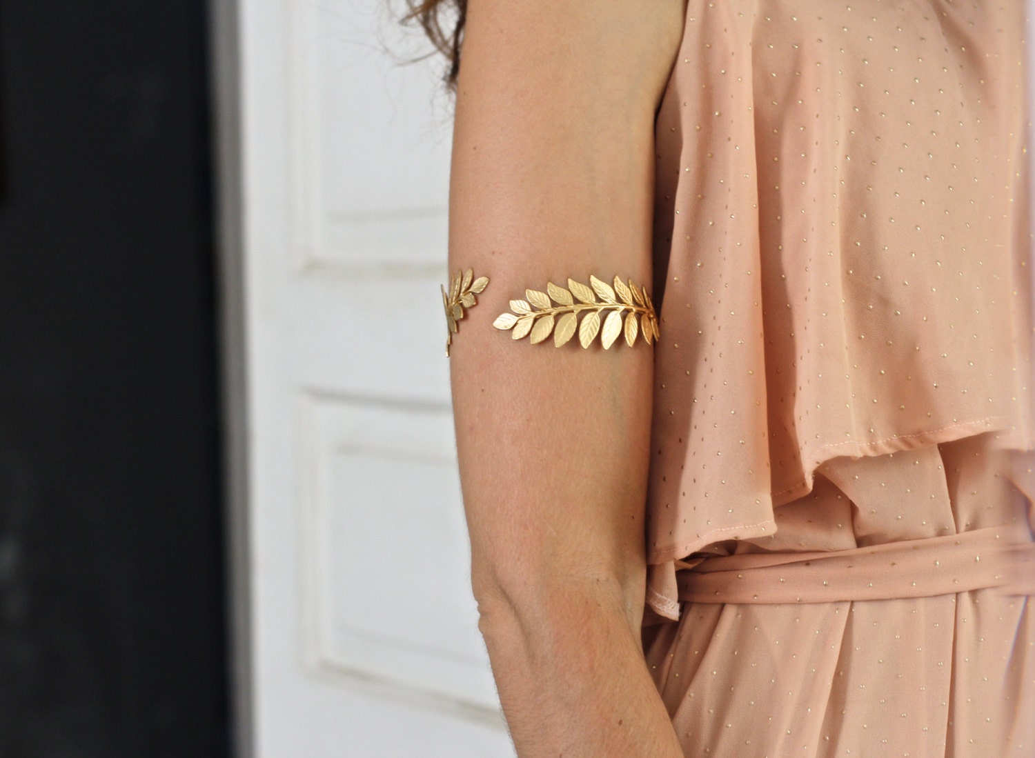 Athena Arm Band Greek Leaves Arm Cuff Wrap Around Arm