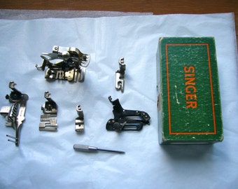 Box of Authentic Singer Simanco Sewing Machine Attachments and Tools ...