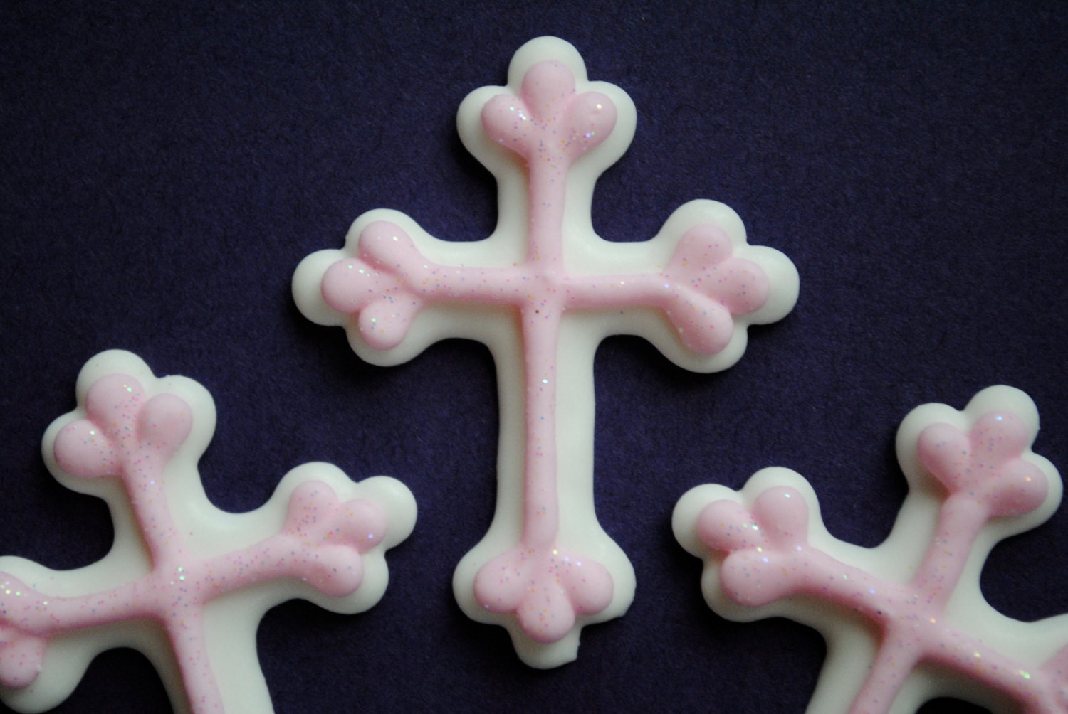Cross Cupcake Toppers Royal Icing Baptism Cake Decorations