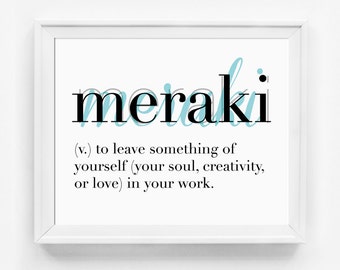 Meraki definition | Etsy