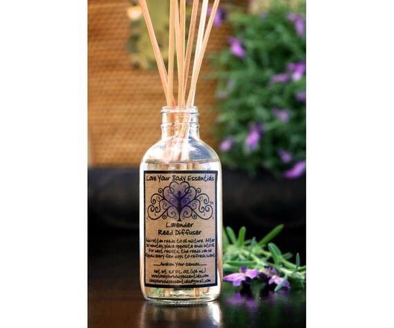 Lavender diffuser oil natural reed by LoveYourBodyEssentls on Etsy