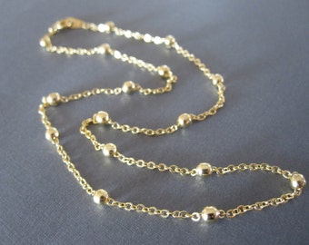Gold ball chain | Etsy