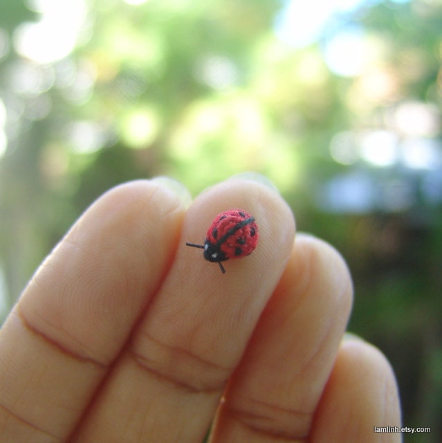micro amigurumi miniature ladybug micro amigurumi bug