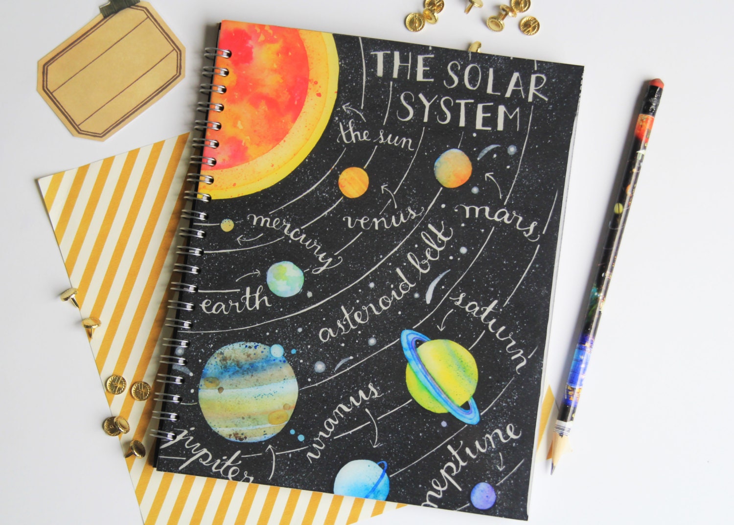 Solar System Notebook Blank pages by anavicky on Etsy