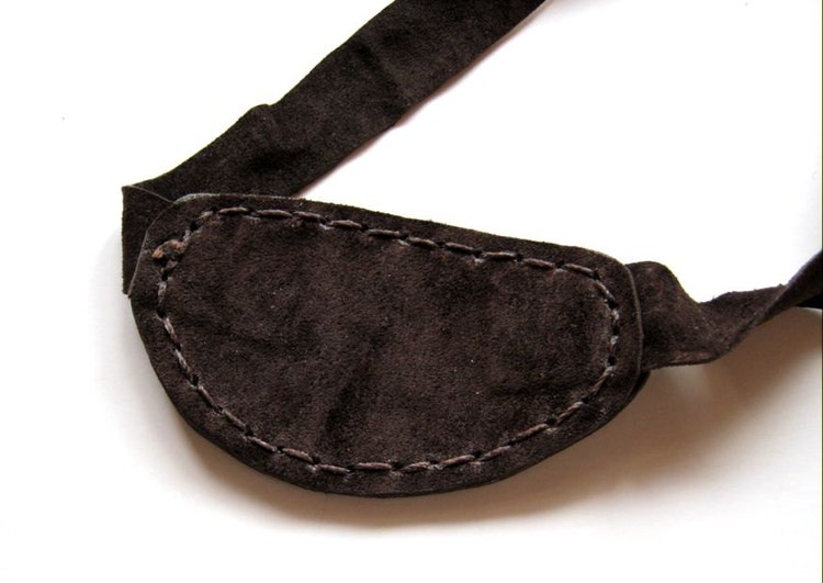 Leather Eyepatch Steampunk Small Eyepatch by BirchCreekLeather