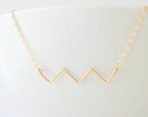 Popular items for zig zag necklace on Etsy