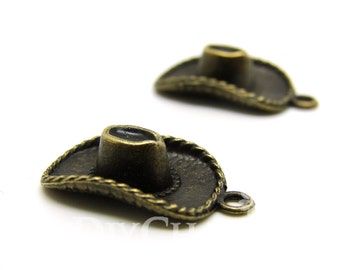 Cowboy hat charm | Etsy