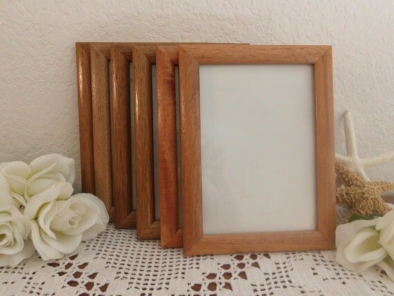Vintage 5 x 7 Frame Golden Brown Wood Picture Photo Rustic Eco