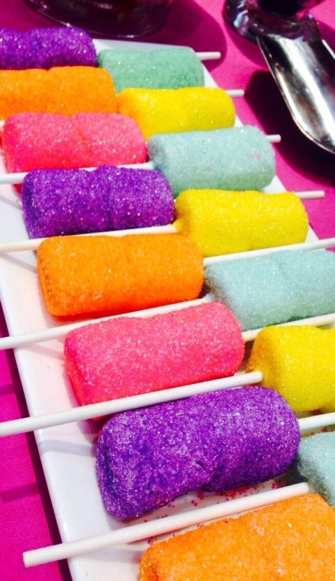 Rainbow Neon Candy Land Chocolate Covered Glitter