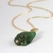 Apatite Pendant Necklace on 14K Gold Filled Emerald Green