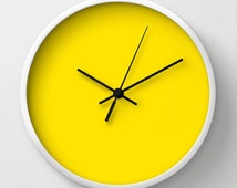 Popular items for yellow wall clock on Etsy