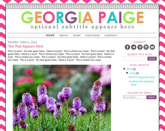 Custom and Premade Blog Design by KreatedByKelsey1 on Etsy