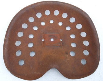 Vintage Rusty Metal Tractor Seat
