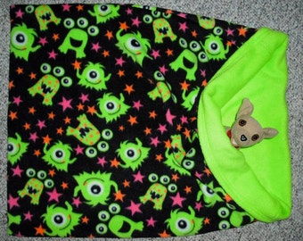 Monsters, aliens, spacemen Small Dog Dachshund Chihuahua Fleece Snuggle ...