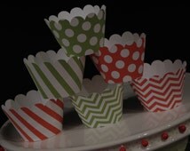 Popular items for red cupcake wrappers on Etsy