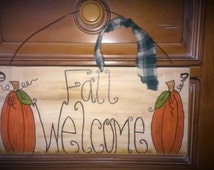 Unique fall welcome sign related items | Etsy
