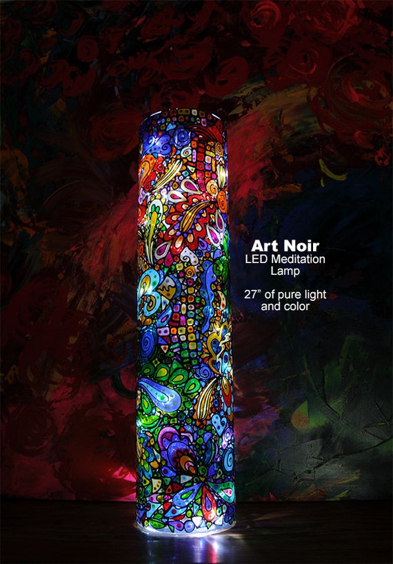 Items similar to Stained Glass Meditation LED Lamp on Etsy