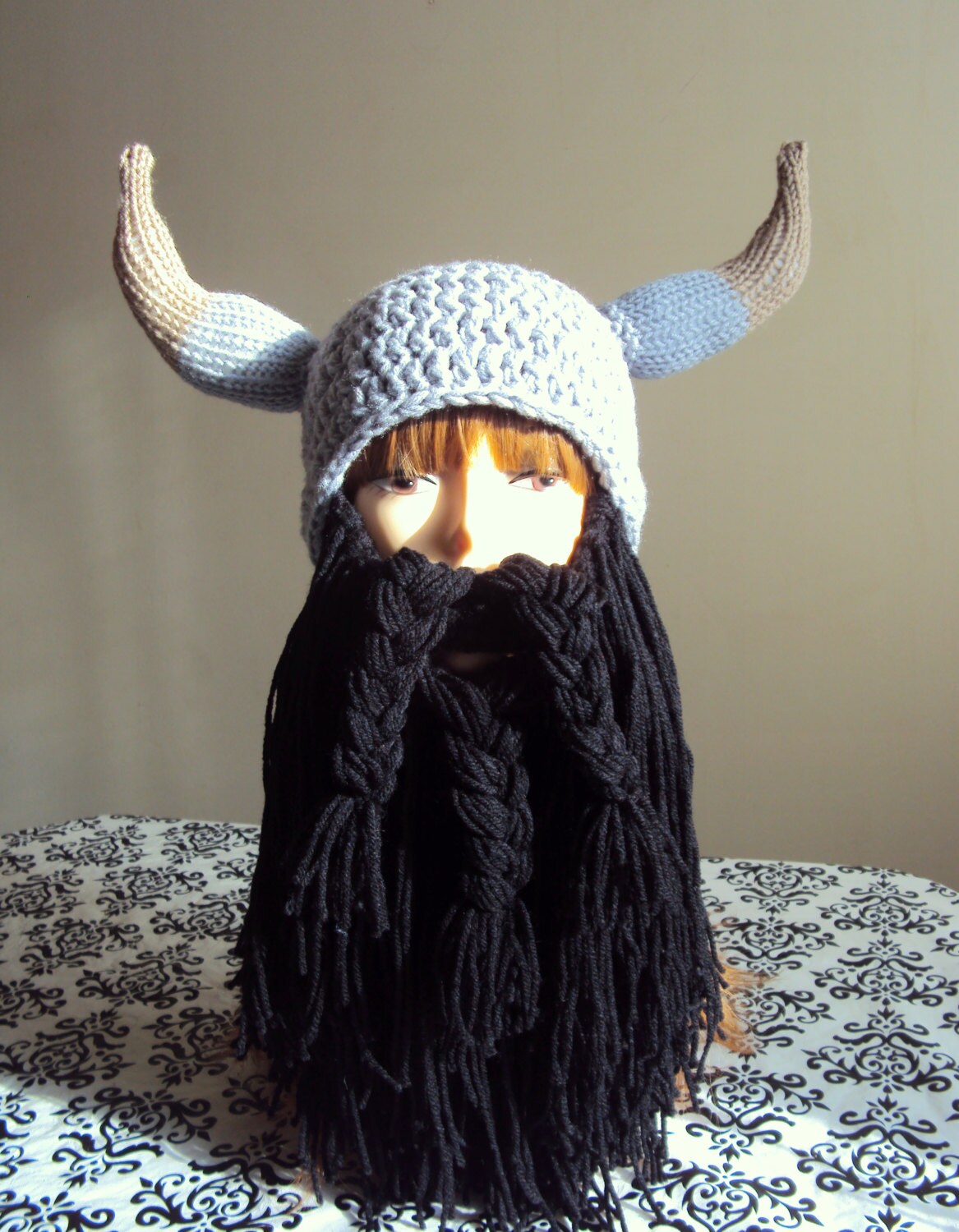 Viking Hat Long Beard Hat Beard Beanie Chemo Hat Cosplay Hat