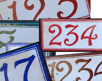 Ceramic house numbers house number plaque Italian by BeachStudio7