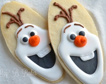 12 'Frozen' Olaf the Snowman Cookies