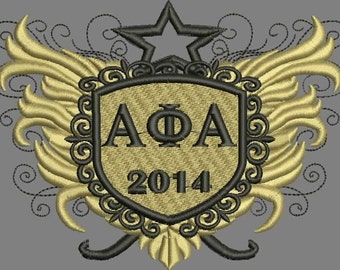 Alpha Phi Alpha Crest Embroidery Designs - 3, 4, 5 & 6IN Designs Included.