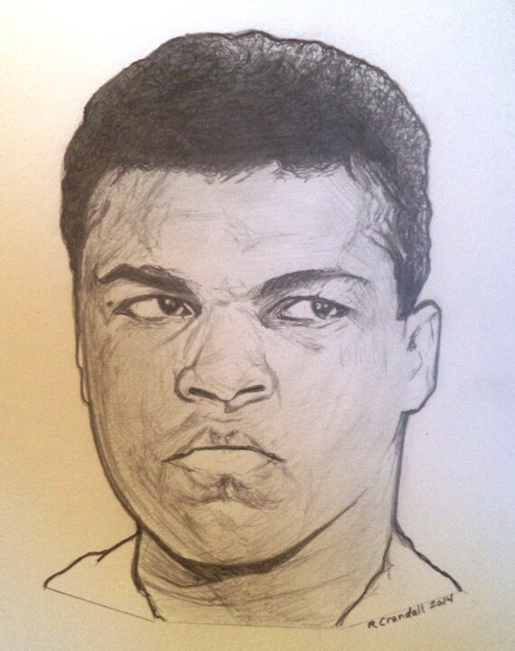 Items similar to Muhammad Ali drawing on Etsy