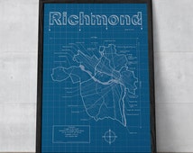 Popular items for richmond map on Etsy
