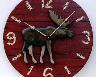 Rustic wall clock | Etsy